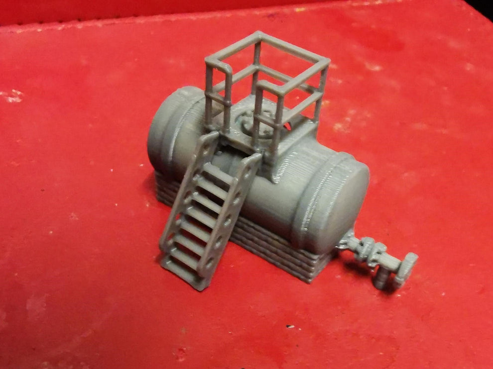 Diesel / Fuel Storage Tank with platform and ladder 3D Printed 00,TT a ...